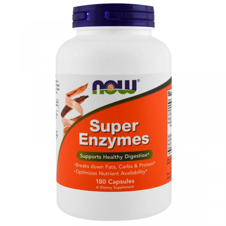 Now – Super Enzymes, 180 Capsules